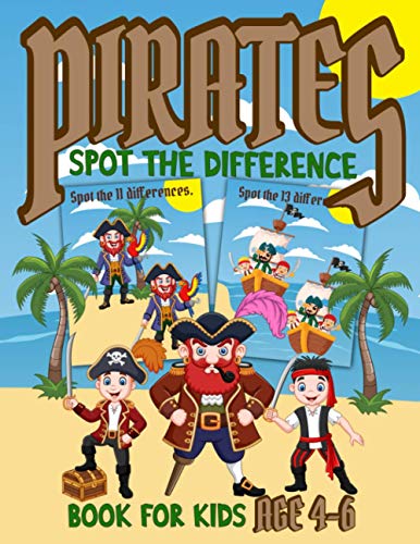 Pirates Spot the Difference Book For Kids Age 4–6: Fun Search and Find ...