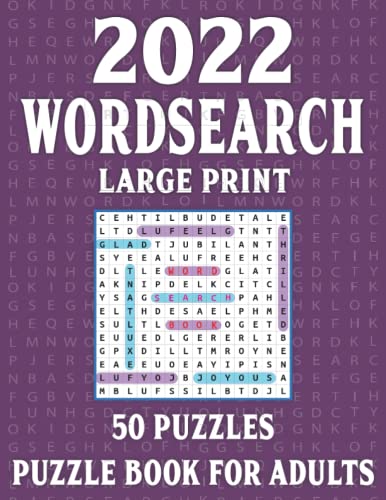 2022 Word Search Puzzle Book For Adults: Large Print Word Search Puzzle ...