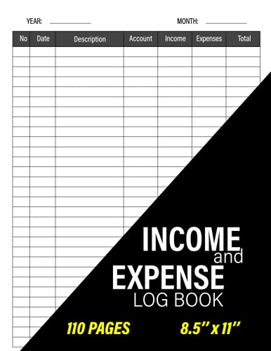 Income and Expense Log Book: Simple Income Expense Record Tracking Book ...