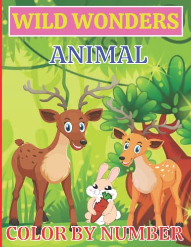 Wild Wonders Animal Color By Number: Wildlife Coloring Book : Artistic ...