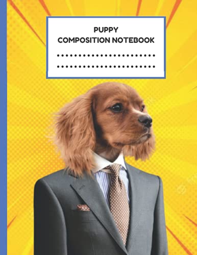 Puppy Compostion Notebook: Wide-Ruled, 110 sheet pages, large (8.5×11 ...