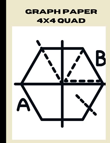 Graph Paper 4x4 quad: Graphing Paper Notebook Quad Ruled for Maths ...