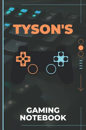 Tyson's Gaming Notebook Journal: A Cool Personalized Neon Orange & Cyan ...