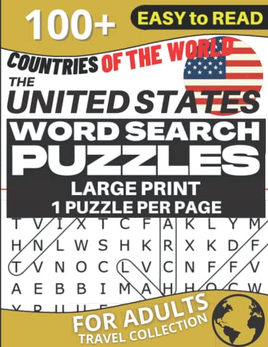 THE UNITED STATES 100+ LARGE-PRINT WORD SEARCH PUZZLES FOR ADULTS EASY ...