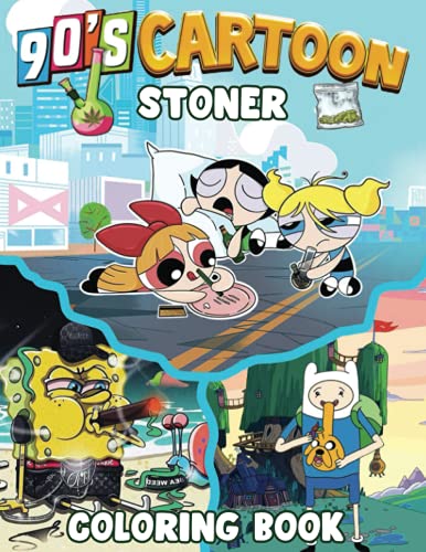 90s Cartoon Stoner Coloring Book: 90s Cartoon Stoner Amazing ...