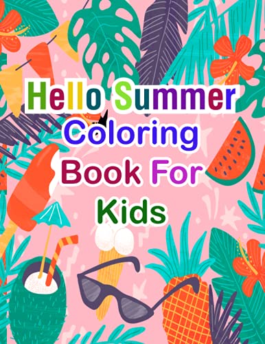 Hello Summer Coloring Book For Kids: A Simple And Easy Summer Coloring ...