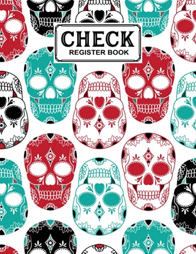 Check Register Book: Premium Skull Cover Check Register Book, Payment ...