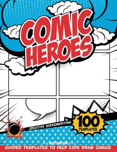 Comic Journal For Teenage Girls: Comic Art Book with Guided Templates ...