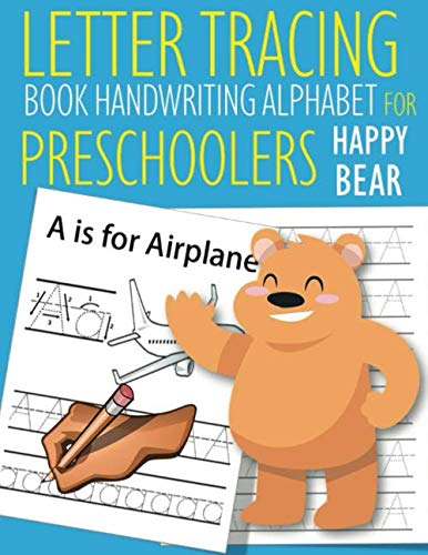 Letter Tracing Book Handwriting Alphabet for Preschoolers Happy Bear ...