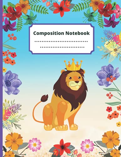 Composition Notebook: Cute Wide Ruled Lions Composition Notebook Gift ...