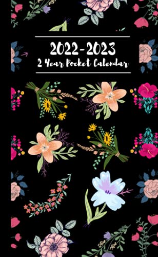 2 Year Pocket Calendar 2022-2023: 2 Year Monthly Pocket Organizer ...
