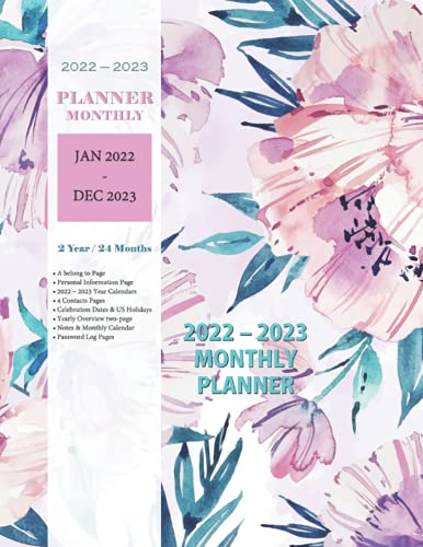 2022-2023 2-Year Monthly Planner: 24-Month Calendar Schedule Organizer ...