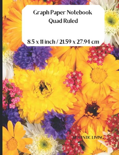 Graph Paper Notebook Quad Ruled: Grid Paper for Math, Science Students ...