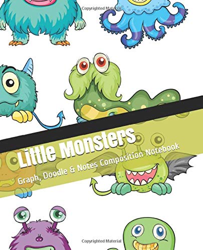Little Monsters: Graph, Doodle & Notes; Composition Notebook, green ...