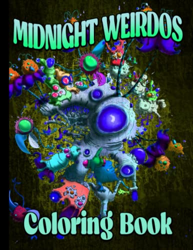Midnight Weirdos Coloring Book: Game Characters Coloring Pages On Dark ...