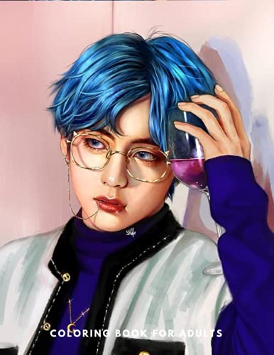 BTS Coloring Book: Stress Relief with BTS Jin, RM, JHope, Suga, Jimin ...