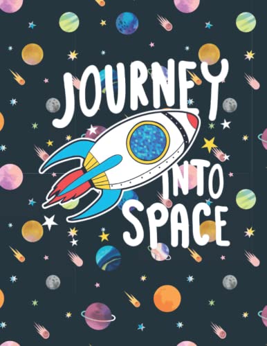 Journey into space: Space School Exercise notebook | Ruled Notebook ...