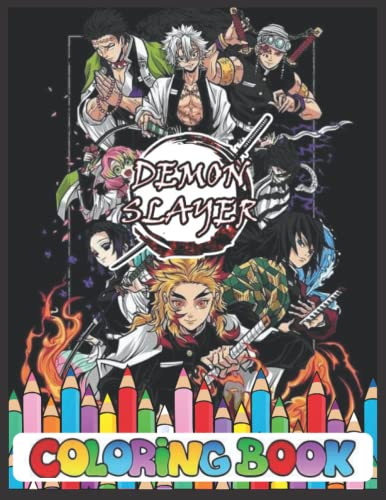 Démon Slayer Coloring Book: 25+ Coloring pages filled with Démon Slayer ...