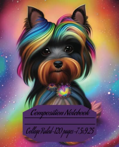Composition Book: Dog Composition Notebook College Ruled:: Cute Yorkie ...