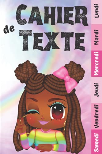 Cahier De Texte Manga: Pour fille collège et lycée / Année scolaire ...