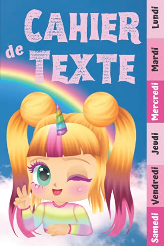 Cahier De Texte Manga: Pour fille collège et lycée / Année scolaire ...