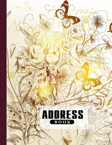 Address Book: Vintage Floral Cover Address Book for Keeping Track of ...