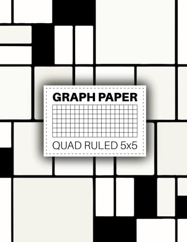 GRAPH PAPER QUAD RULED 5x5: Large Composition Notebook for Science ...