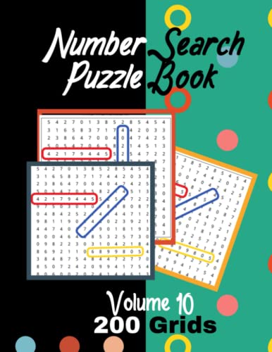 Number search puzzle book: 200 number search puzzle grids for Adults ...