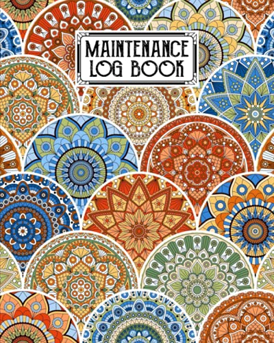 Maintenance Log Book: Mandalas Cover Design | Repairs And Maintenance ...