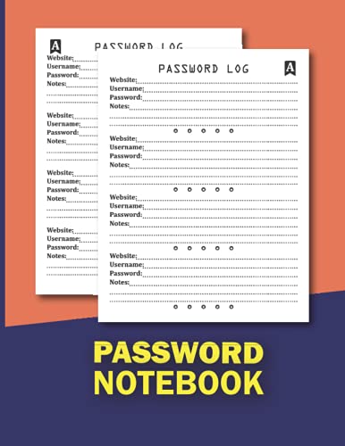 Password Notebook: Password Log Book and Internet Password Organizer ...