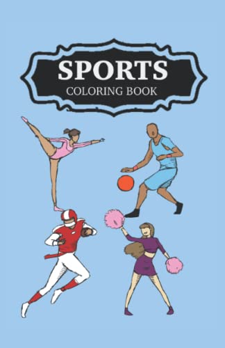 Sports Coloring Book: Libro para colorear Deporte 39 páginas, tamaño 13 ...