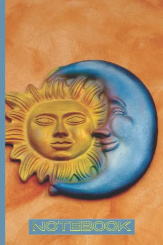 sun and moon journal with lined paper- moon celestial journal blank ...