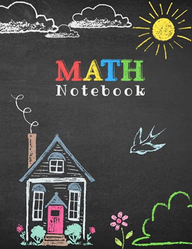 Math Notebook: Graph paper composition notebook, 4x4 quad-ruled paper ...
