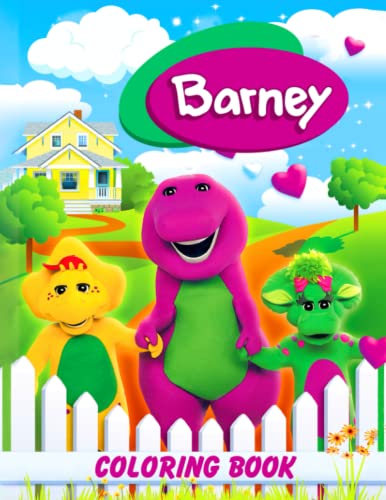 Barney Coloring Book: Nice Books Everything Premium 8.5" X 11" Adults ...