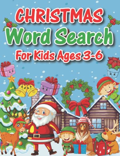 Christmas Word Search For Kids Ages 3-6: 50 Fun Activity Puzzles( Word ...