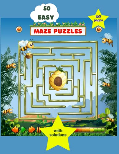 50 EASY MAZE PUZZLES: Quad Maze Ativity Book by Atoosa Go | Goodreads