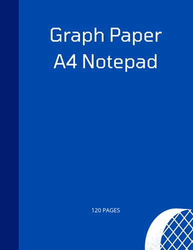 Graph Paper A4 Notepad: Practical graph paper A4 notepad, striking blue ...