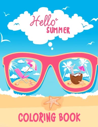 Summer Scenes Coloring Book: An Adult Coloring Book Featuring Fun ...