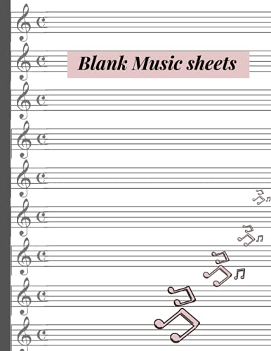 Blank Music Sheets: Blank Manuscript blank simple music Sheet Notebook ...