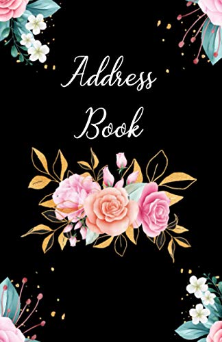 Address Book: Floral Design, with Tabs Organizer | Record Name/Contact ...