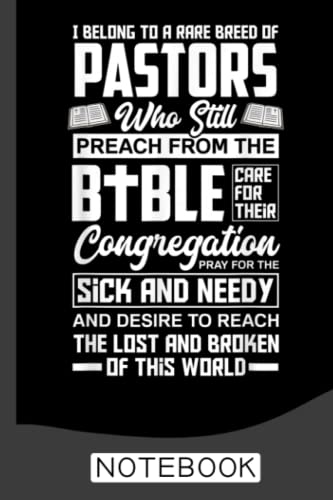 I Belong To A Rare Breed Of Pastors Minister Clergy Pastor Notebook ...