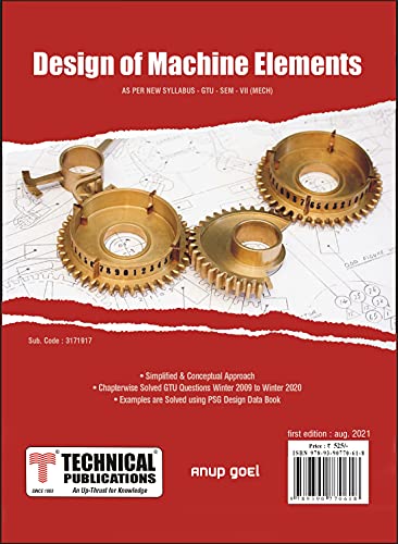 Design of Machine elements for GTU 18 Course by Anup Goel | Goodreads