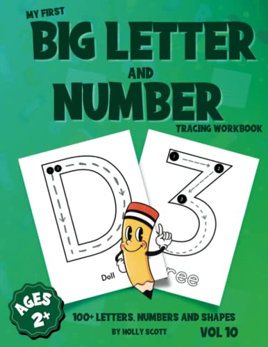 My First Big Letter And Number Tracing Workbook - Vol 10: A fun pre ...