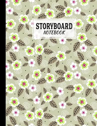 Storyboard Notebook: Floral Storyboard Notebook, Cinema Notebooks for ...