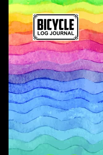 Bicycle Log Journal: Rainbow Watercolor Cover Cycling Journal and ...