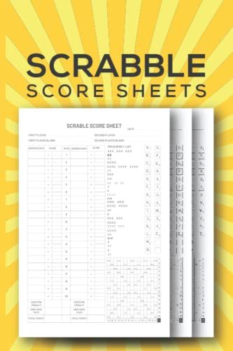 Scrabble Score Sheets: A Small Scrabble Game Score Sheets for ...