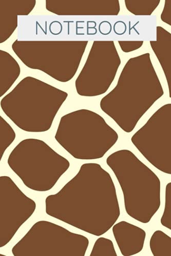 Notebook: Giraffe Print Notebook - College Ruled 100 Pages - 6 x 9 by ...