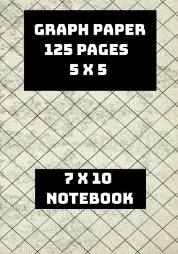 Essential Graph Paper 5x5 Grid.7X10 Notebook format, grid journal ...