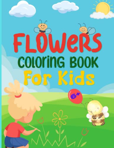 Flowers coloring book for Kids: Awesome Book with Beautiful Coloring ...