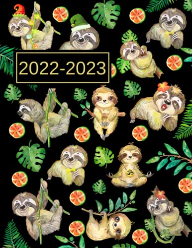 2022-2023 Sloth Planner: 2022-2023 Monthly Planner | 2 Year Monthly ...